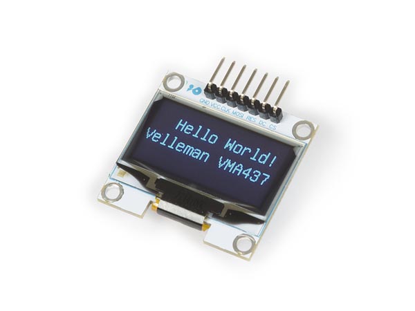 Écran oled 1.3" pour Arduino® (driver SH1106. SPI) | Sciencéthic
