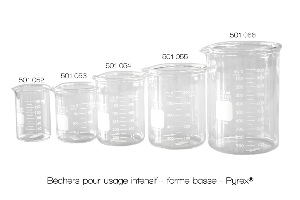 Bécher pour usage intensif - forme basse - Pyrex® | Sciencéthic